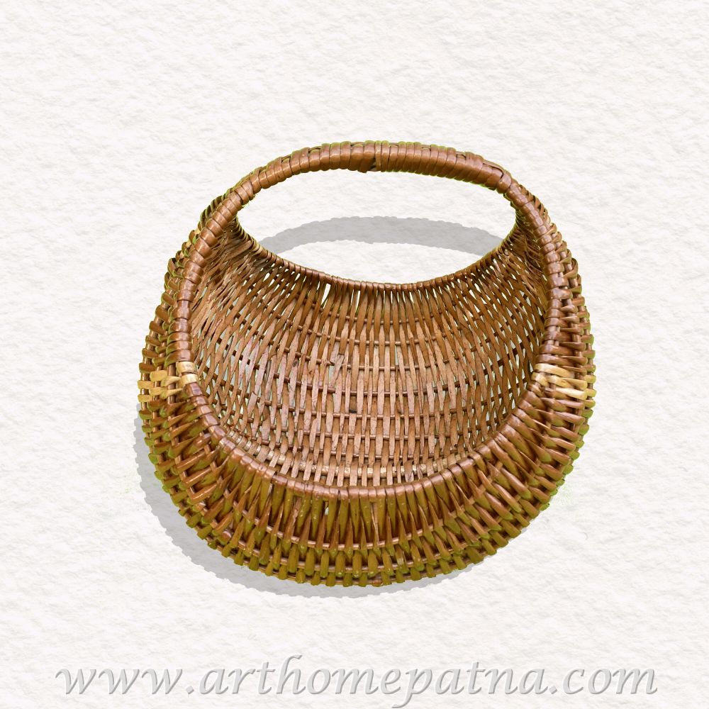 Cane Round Puja Basket | Chand basket | Moon Basket | Wicker Chand ...